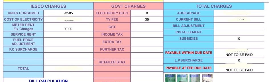 What is FPA in IESCO Bill?